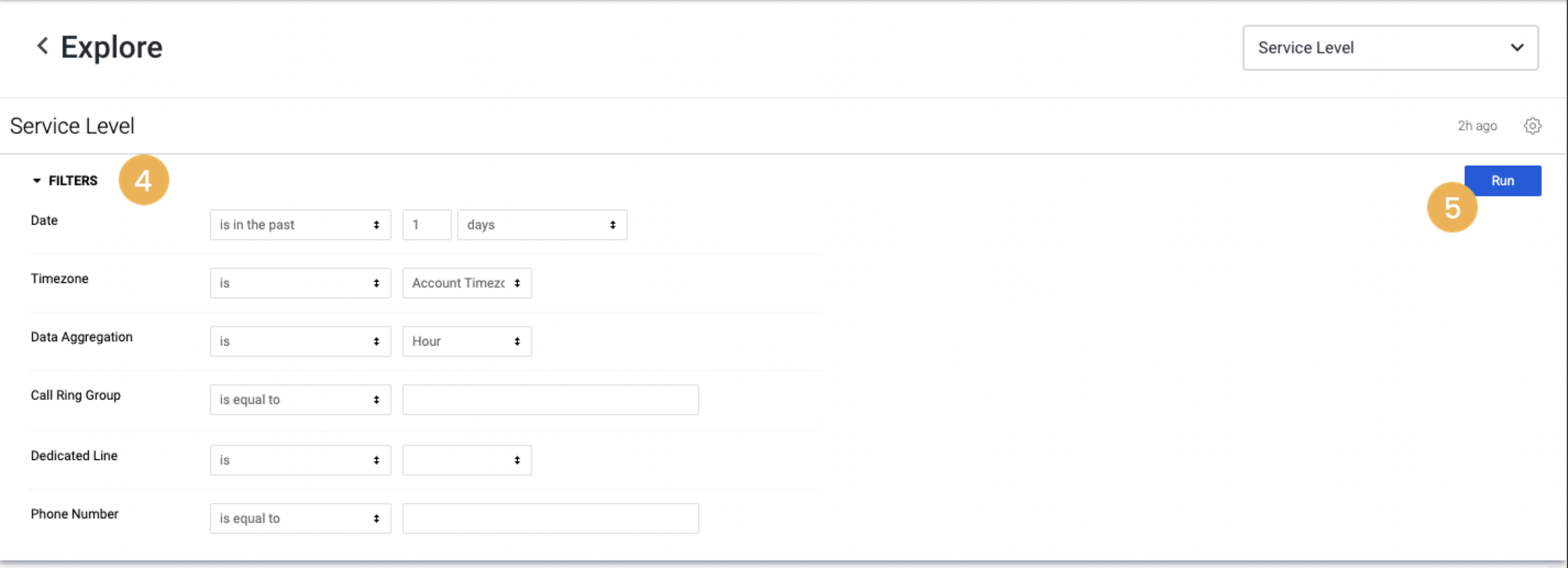 Service Level Dashboard – Knowledge Base